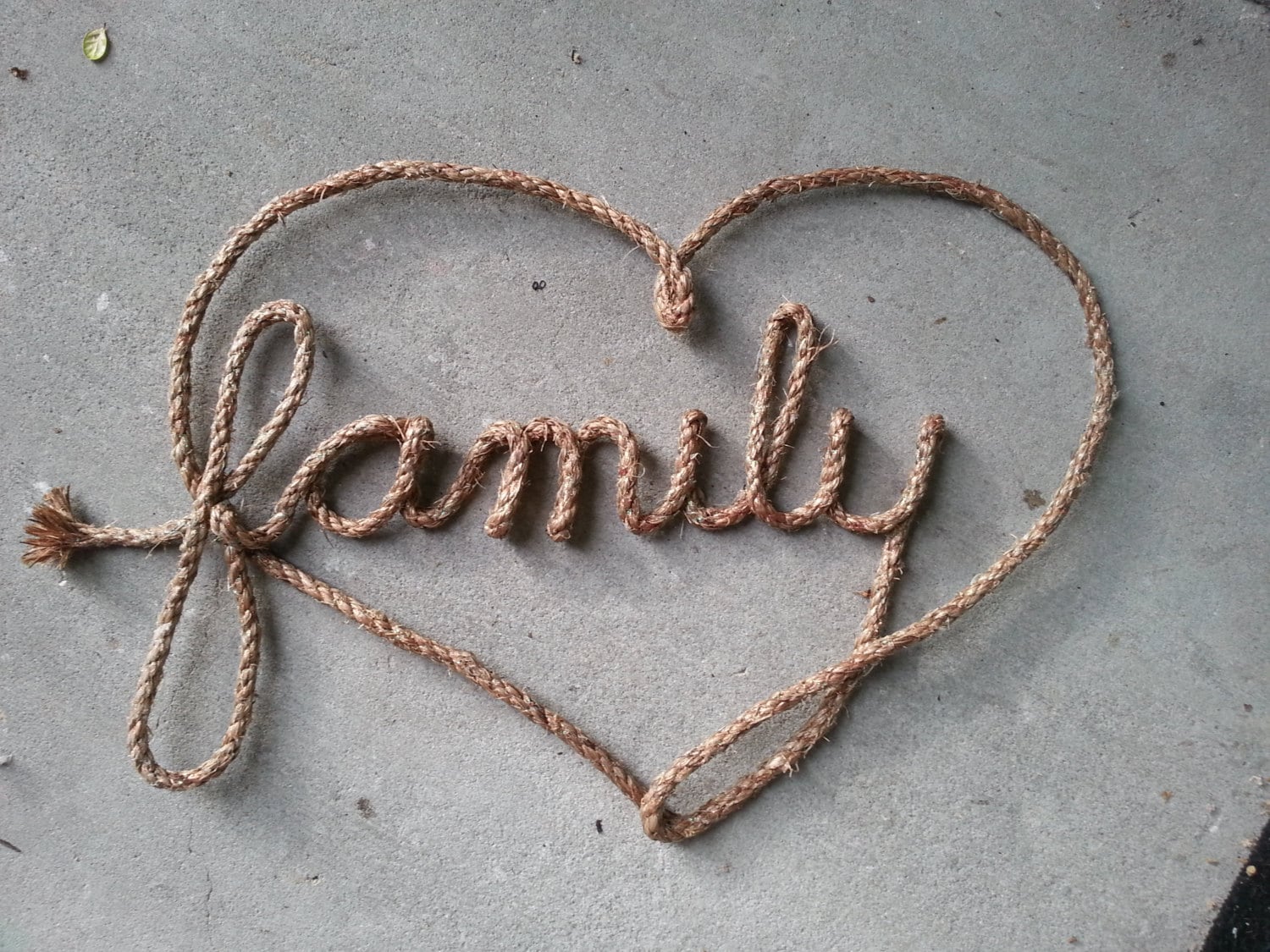 Rope Art Family Love Rope Art Love Heart Rope Home Decor | Etsy