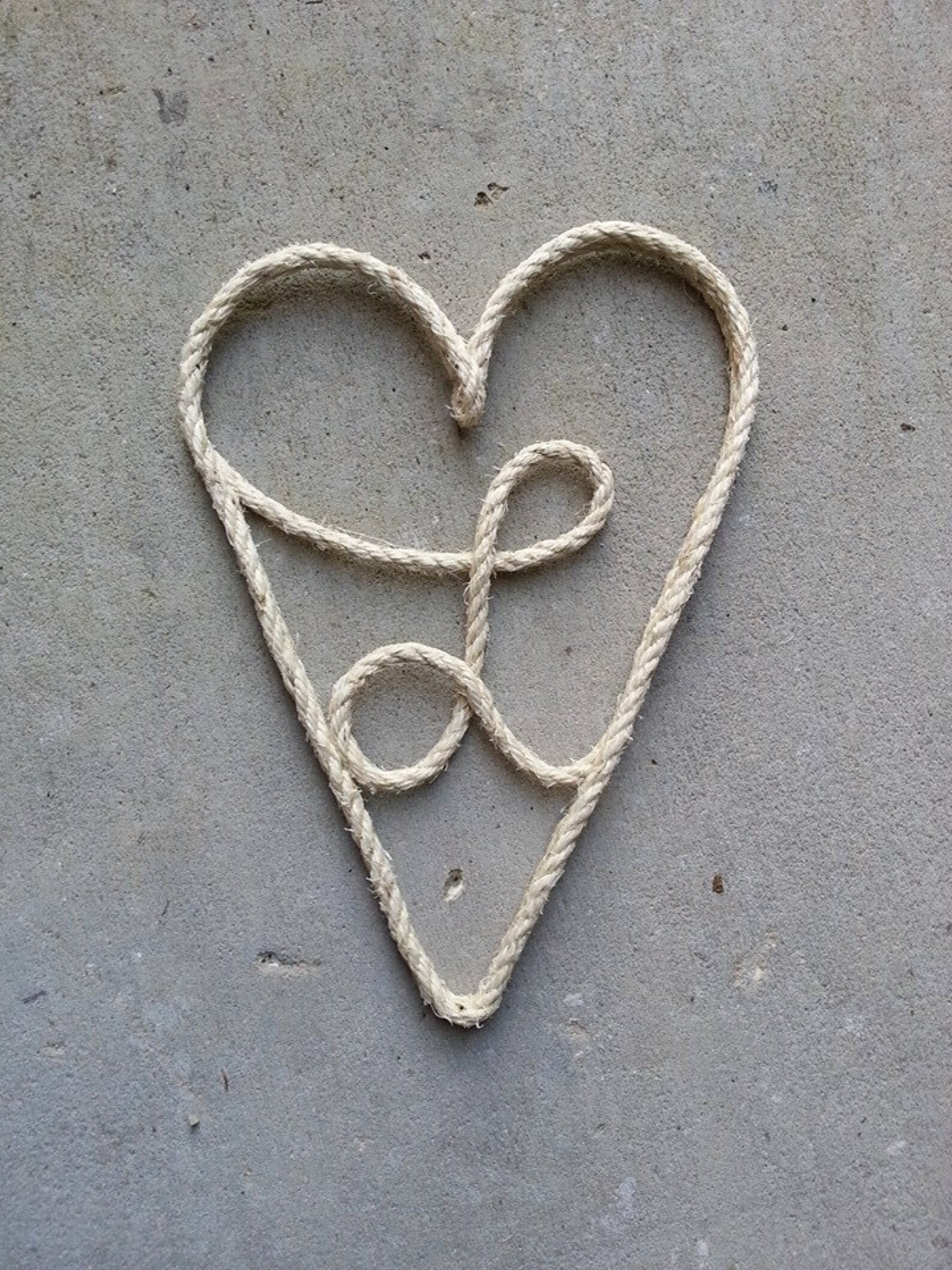 Western Rope Art: Initial Heart - Etsy