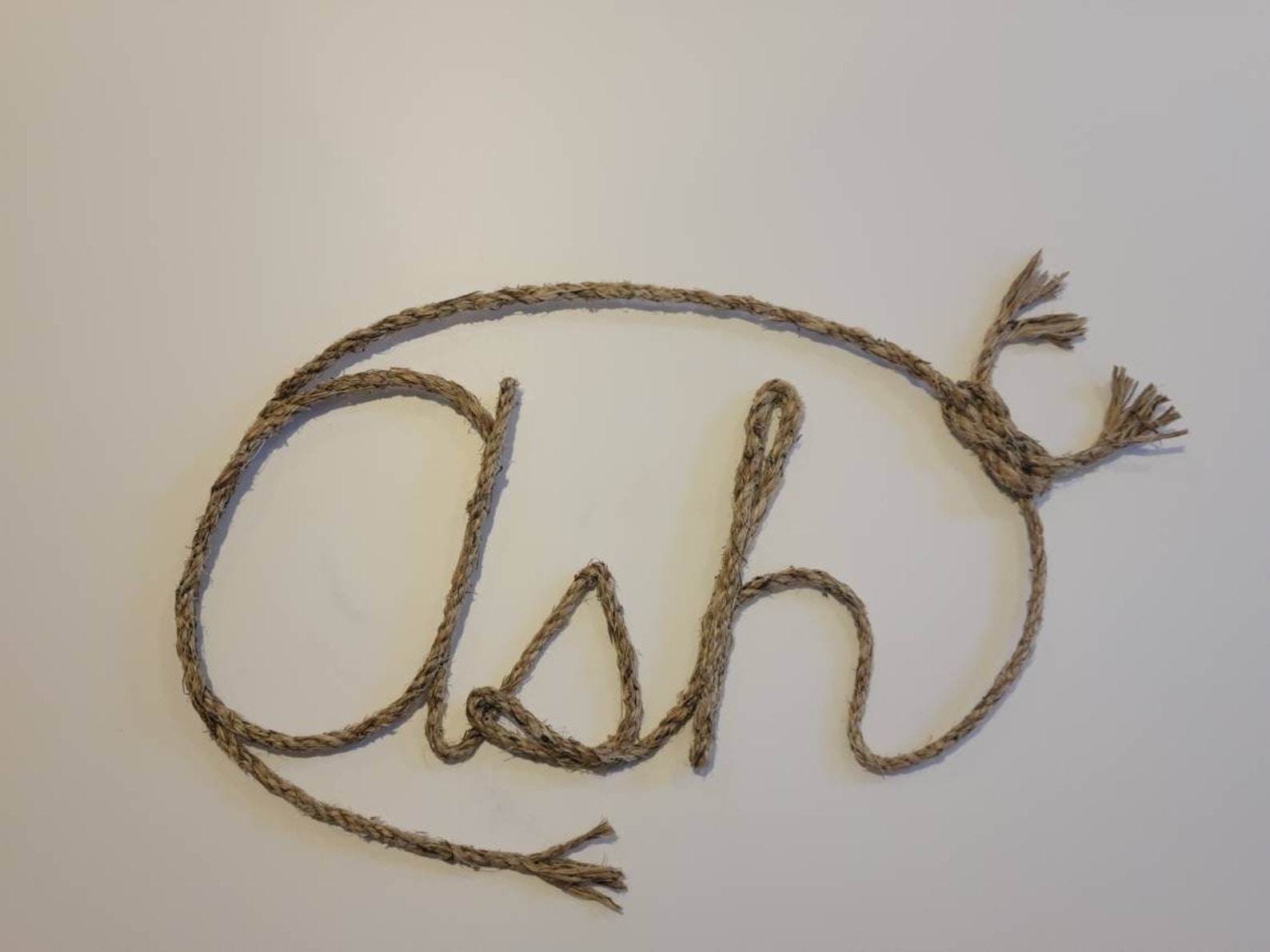 3 LETTER Rope Name Sign Western Rope Name Nursery Name Crib - Etsy