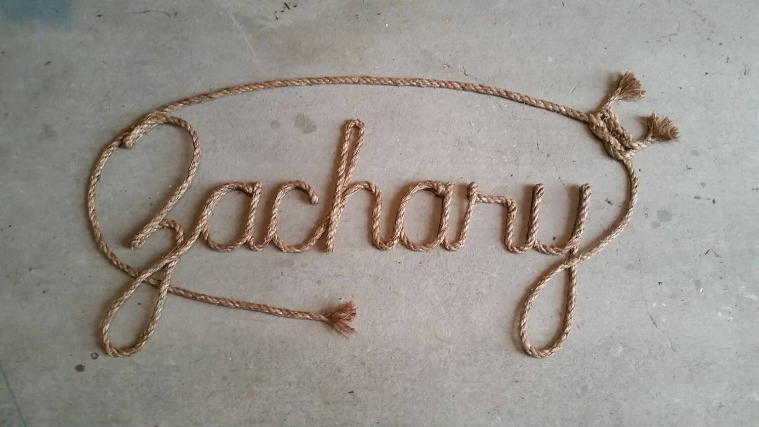 7 LETTER Rope Name Sign, Western Rope Name Art, Personalized Name Sign ...