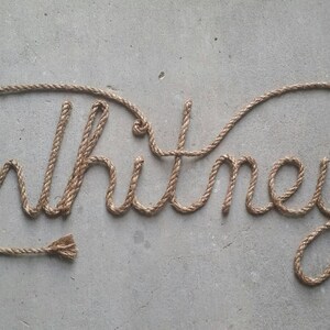 7 LETTER Name Western/nautical Rope Name Art - Etsy