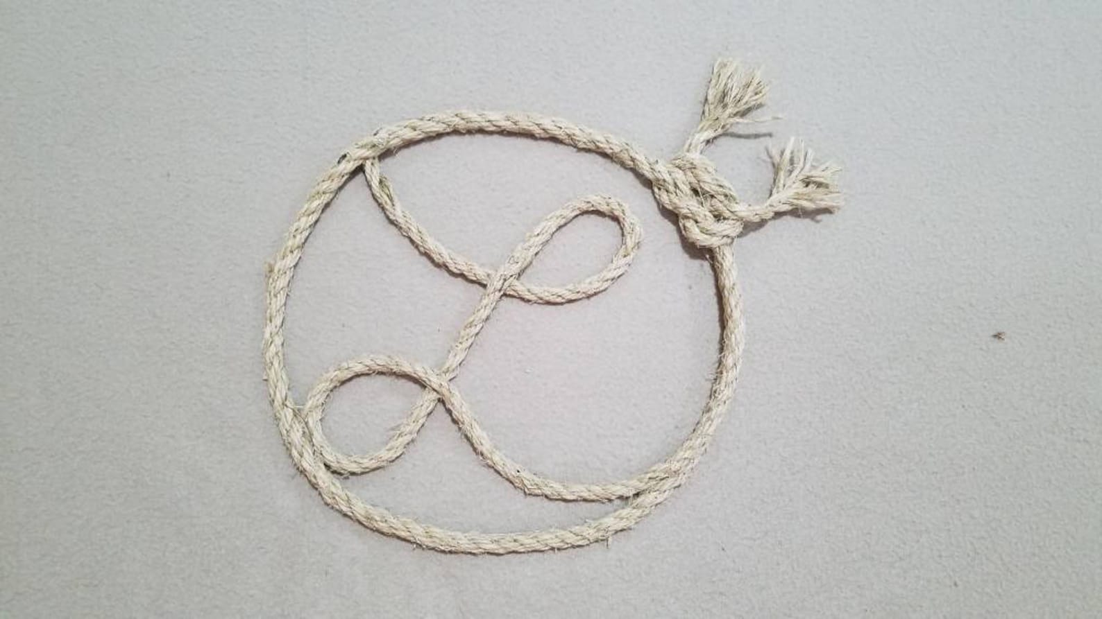 Western Rope Letter Sign: Initial Lasso Letter Sign Wall | Etsy