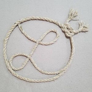 Western Rope Letter Sign: Initial Lasso, Letter Sign, Wall Letter ...