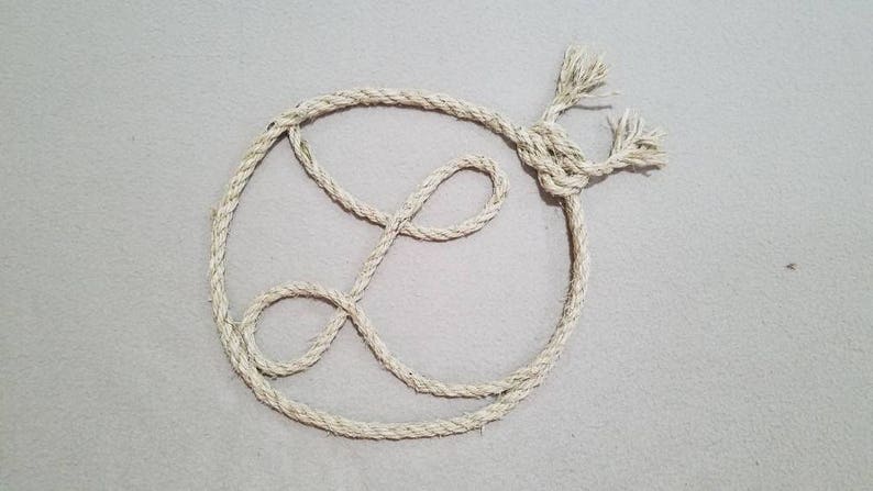Western Rope Letter Sign: Initial Lasso Letter Sign Wall - Etsy