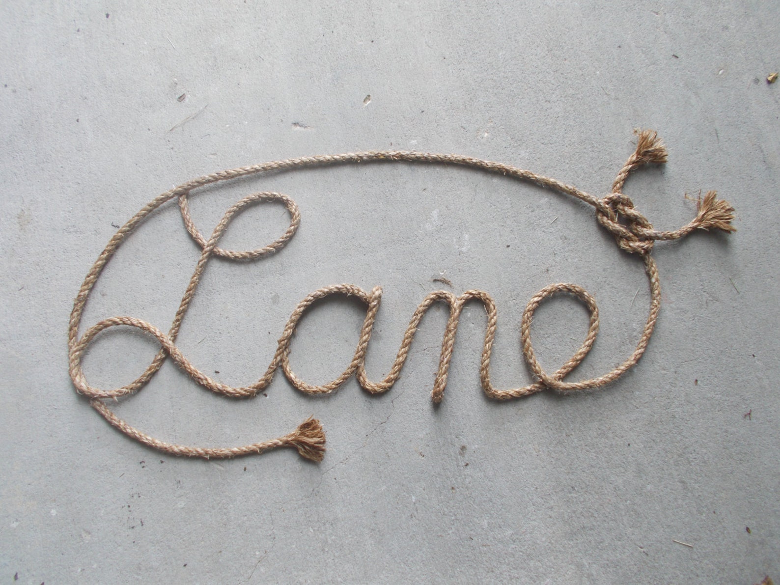 4 LETTER Rope Name Sign Western/nautical Rope Name Art | Etsy