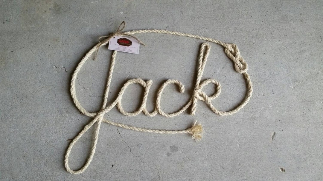 5 LETTER NAUTICAL Rope Name Art With NAUTICAL Knot - Etsy