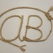 2 LETTER Rope Name Sign, Western Rope Name Art, WITH BANDANNA, Rustic ...