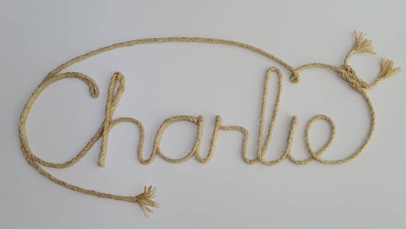 7 LETTER Name Western/nautical Rope Name Art - Etsy
