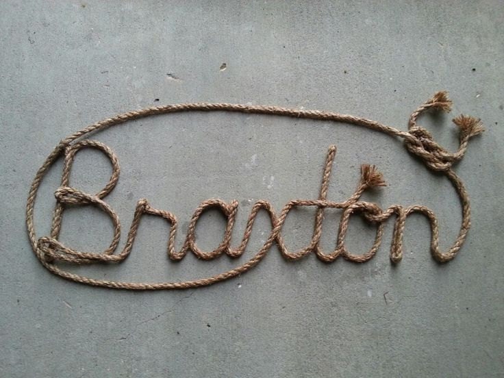 7 LETTER Name Western/nautical Rope Name Art - Etsy