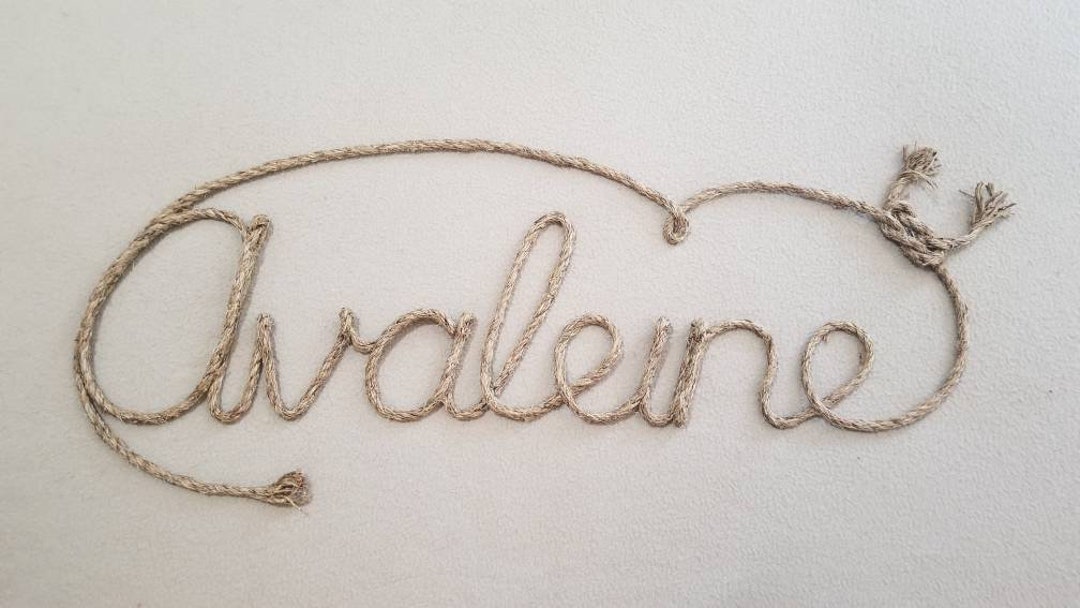 8 LETTER Rope Name Sign, Western Nautical Rope Name Art, Personalized ...