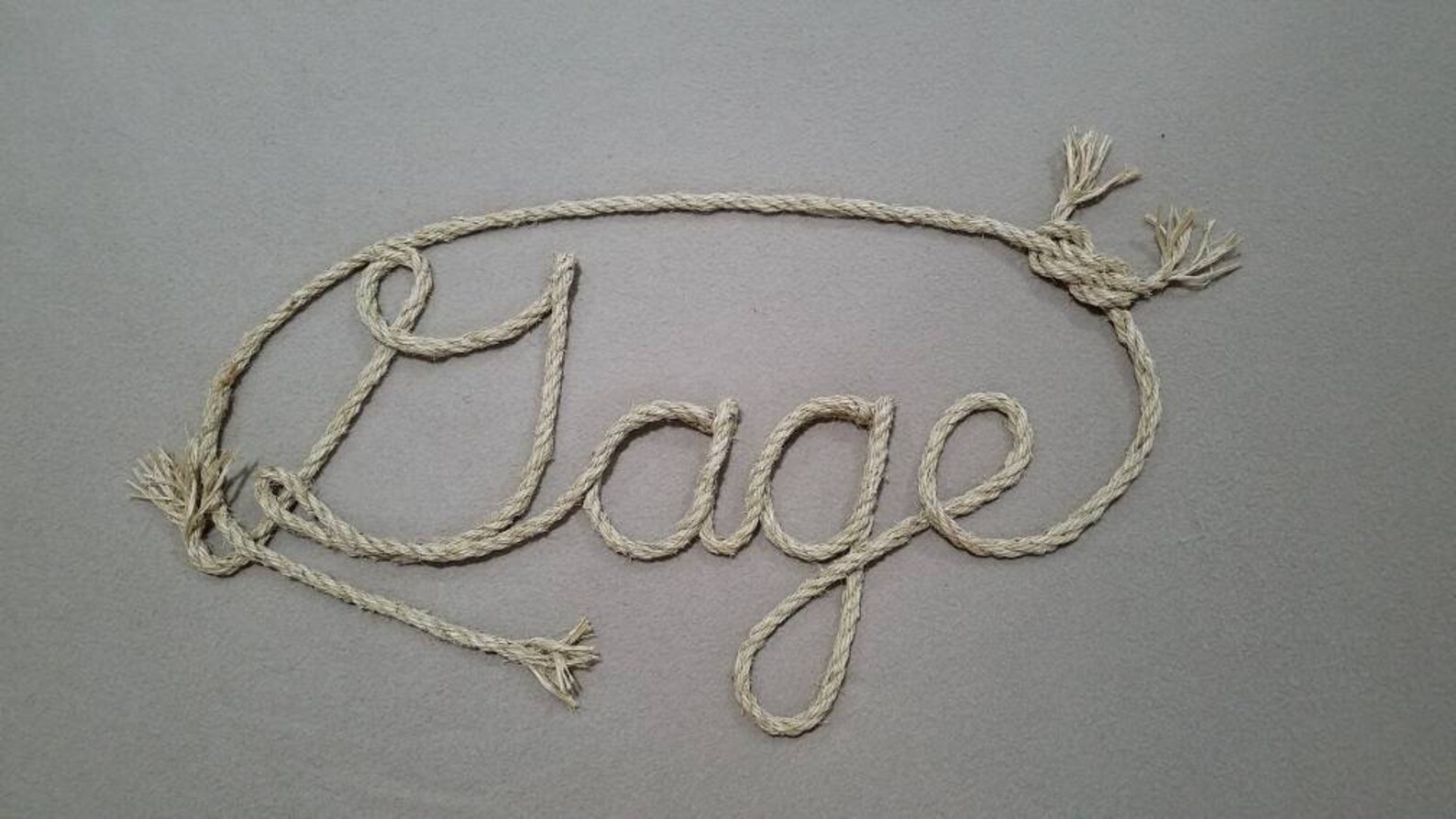 4 LETTER Rope Name Sign Western/nautical Rope Name Art | Etsy
