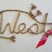 Western Rope Letter Sign: Initial Heart WITH a Bandanna Rope - Etsy