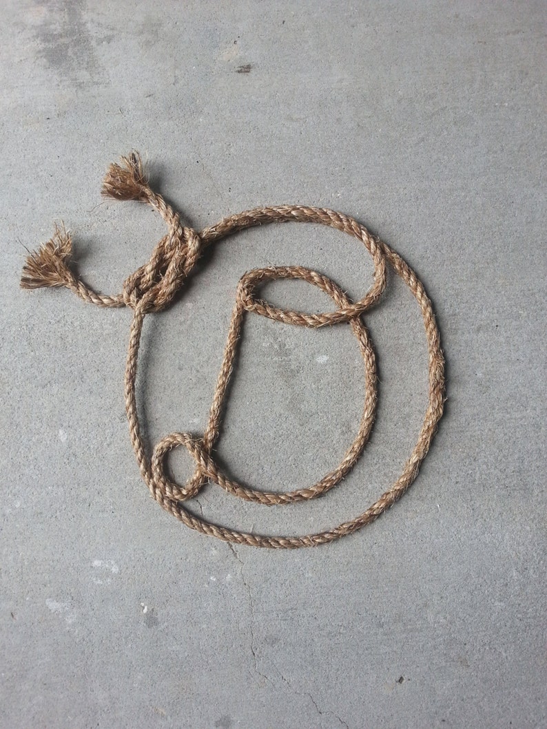 Western Rope Letter Sign: Initial Lasso Letter Sign Wall - Etsy
