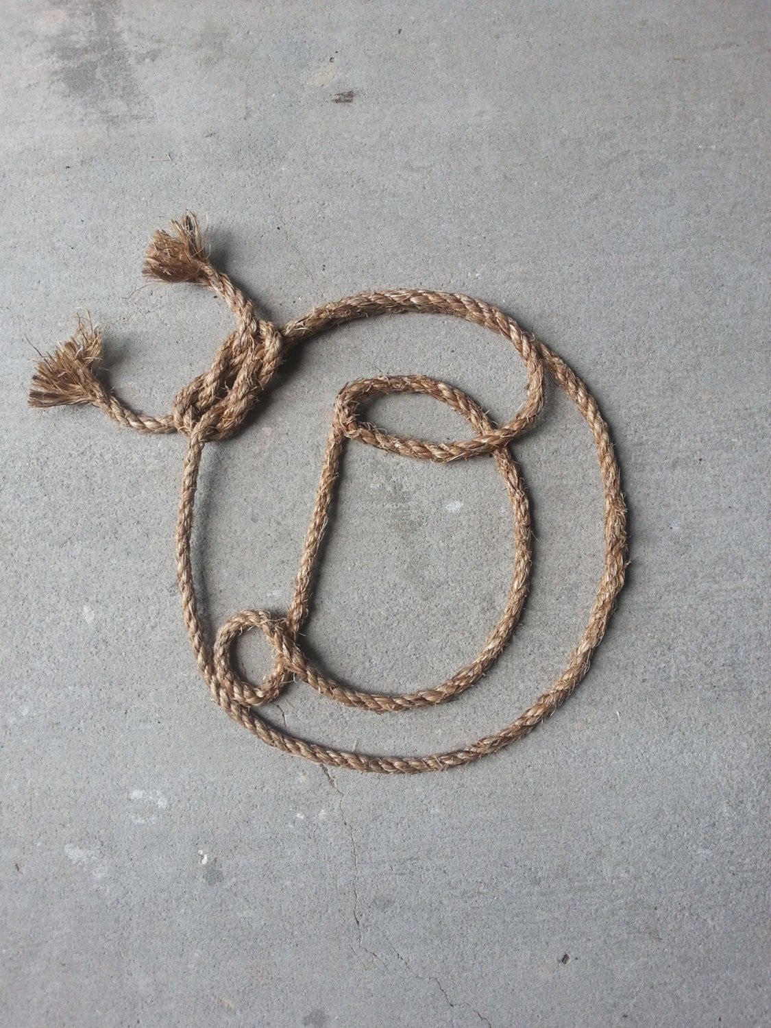 Western/nautical Rope Art: Initial Lasso | Etsy