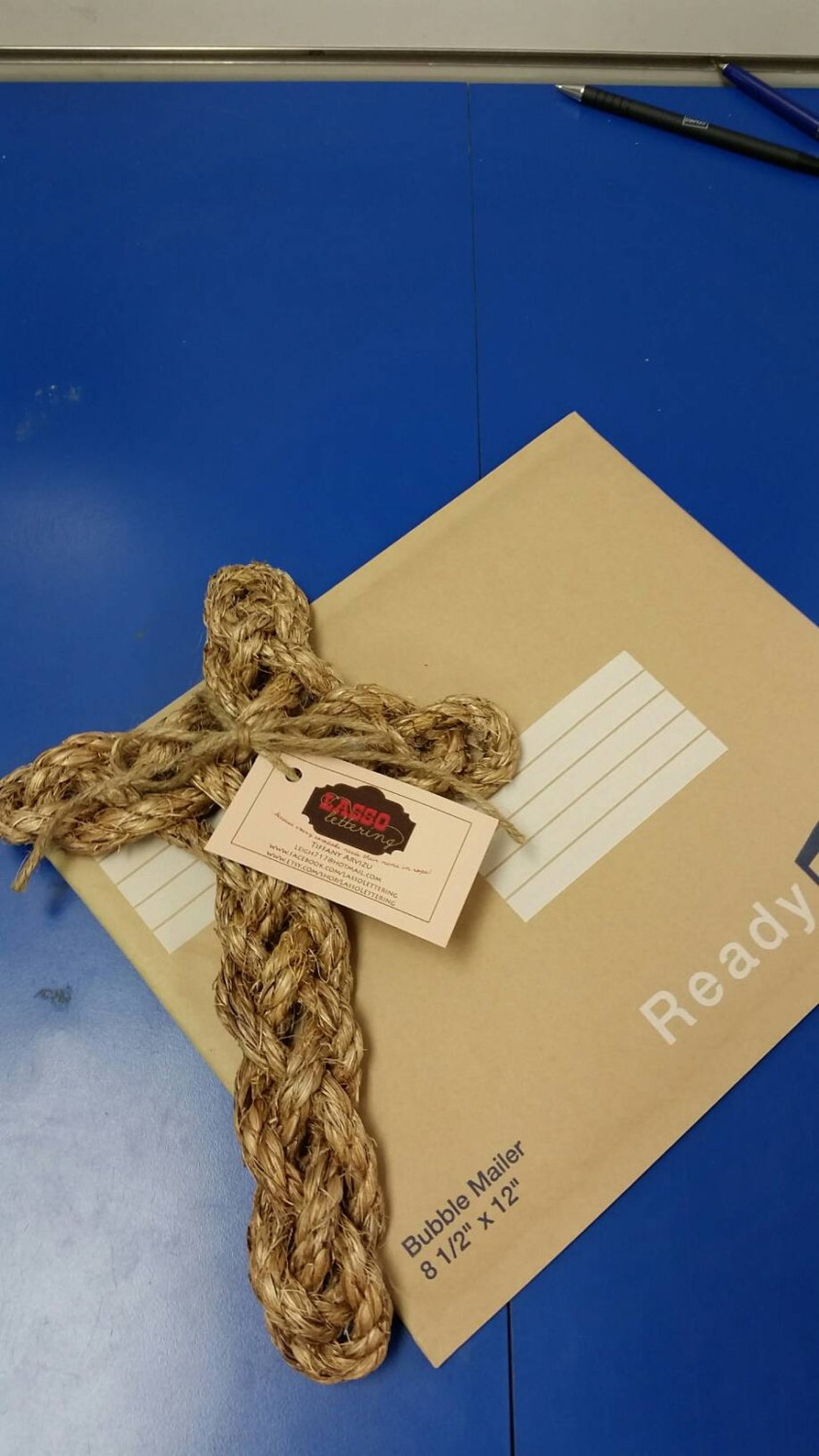 Rope Cross Twisted Rope Cross Wall Cross Religious Home | Etsy