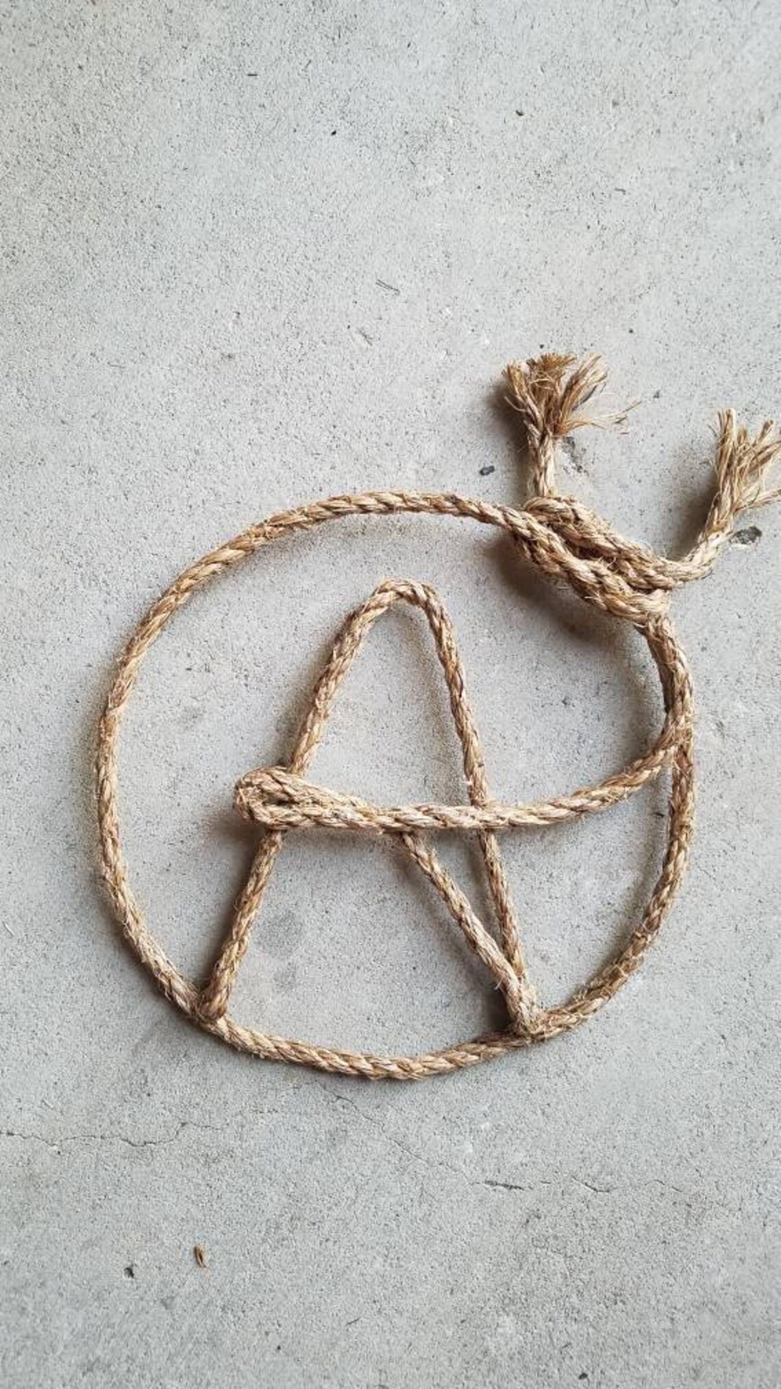 Western Rope Letter Sign: Initial Lasso Western Decor Rustic - Etsy