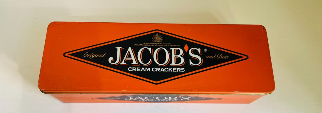 Vintage Jacob’s Cream Cracker Tin “original and Best” - Etsy