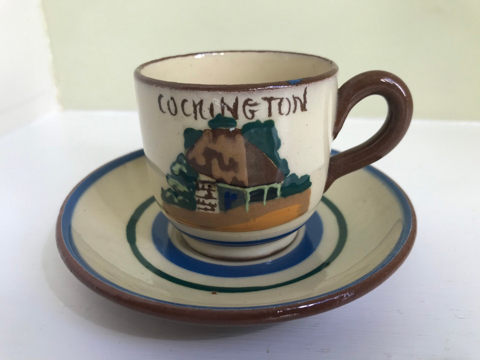 Watcombe Torquay Pottery Cup and Saucer Cockington the Cup - Etsy