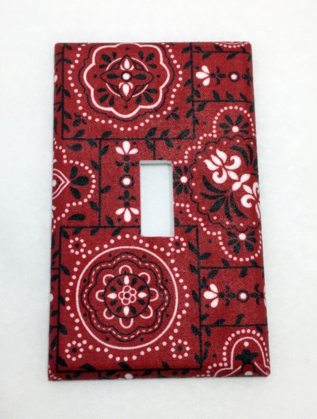 Red Bandana Light Switch Plate Cover / Outlet Cover / Bedroom / Home ...