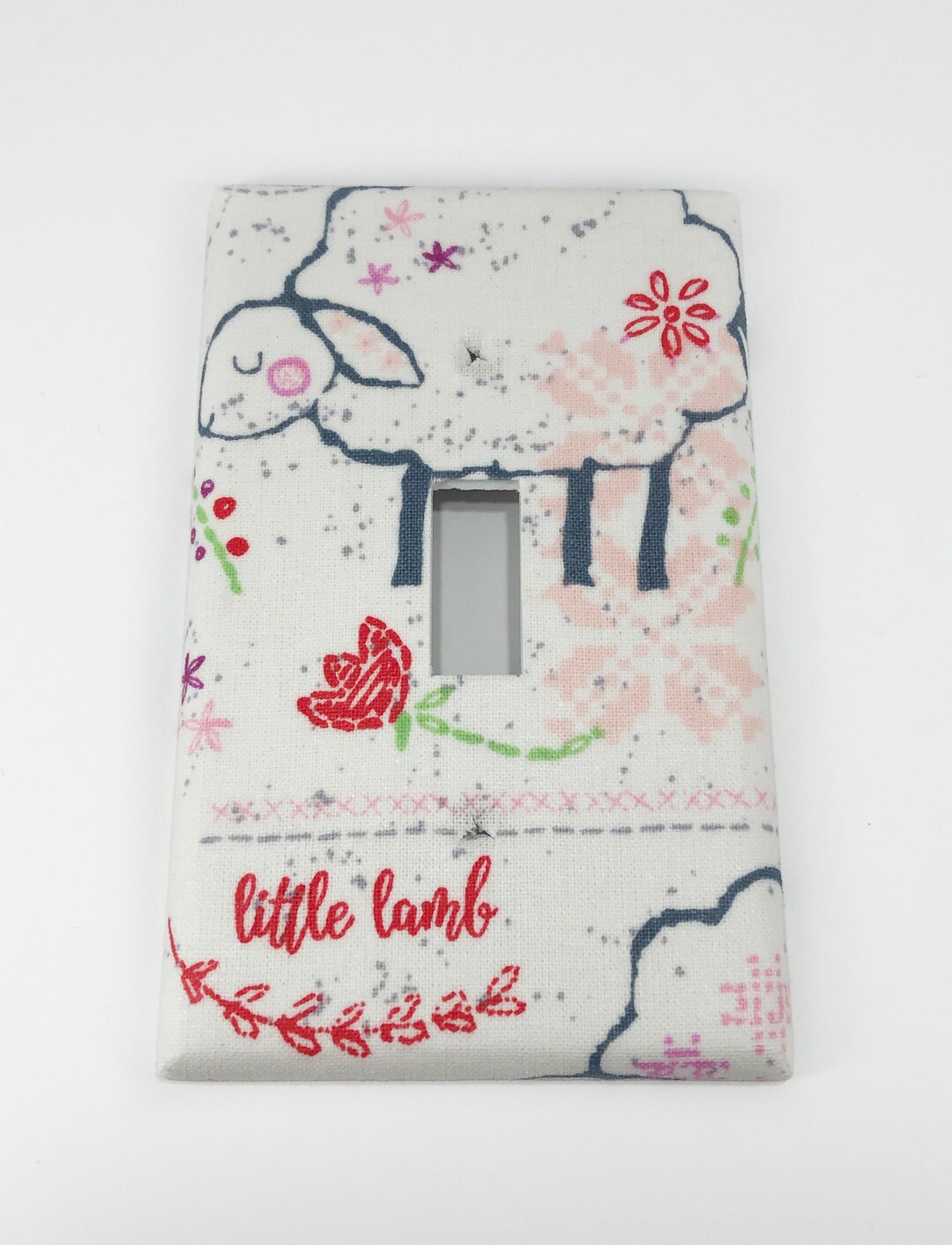 Little Lamb Fabric Light Switch Cover: Nursery Decor - Etsy