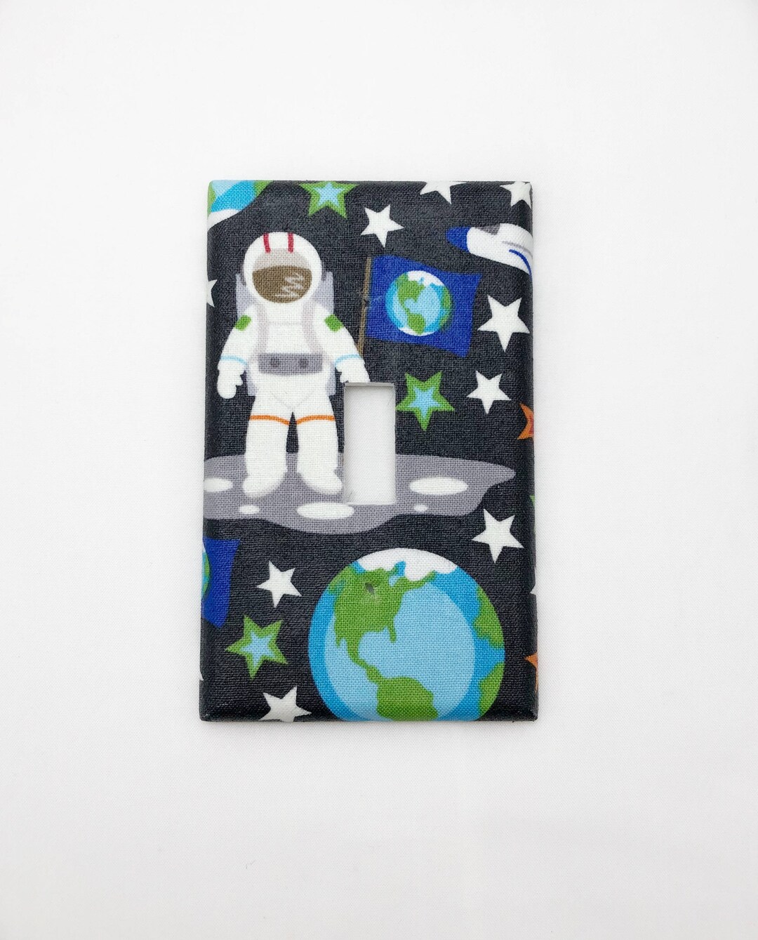 Space Man Fabric Light Switch Cover: Nursery Decor - Etsy