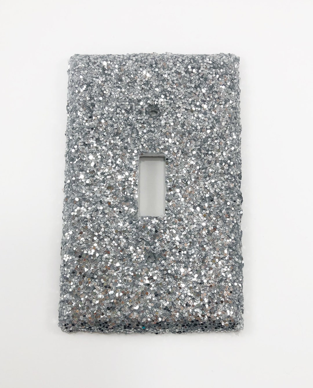Silver Glitter Single Light Switch Cover: Glam Home Decor - Etsy