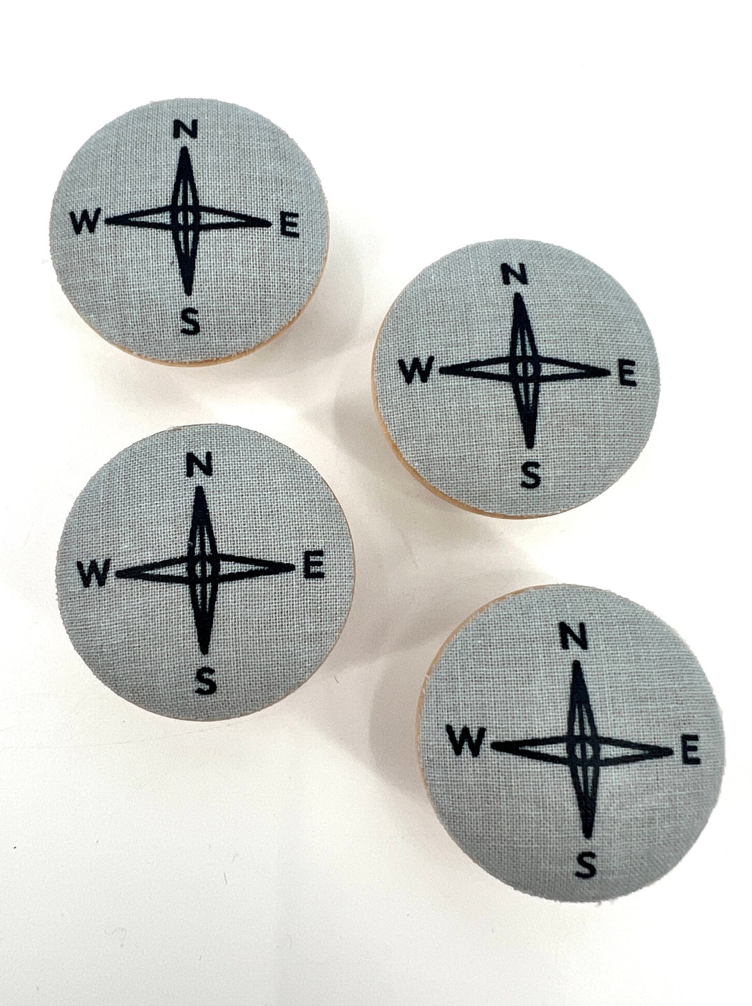 Compass Drawer Knob Pulls, Set of 4, Nursery Decor - Etsy