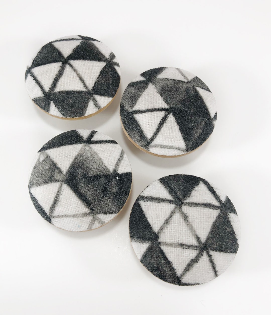 Black White Triangles Drawer Knob Pulls Set of 4 Cabinet / Nursery ...