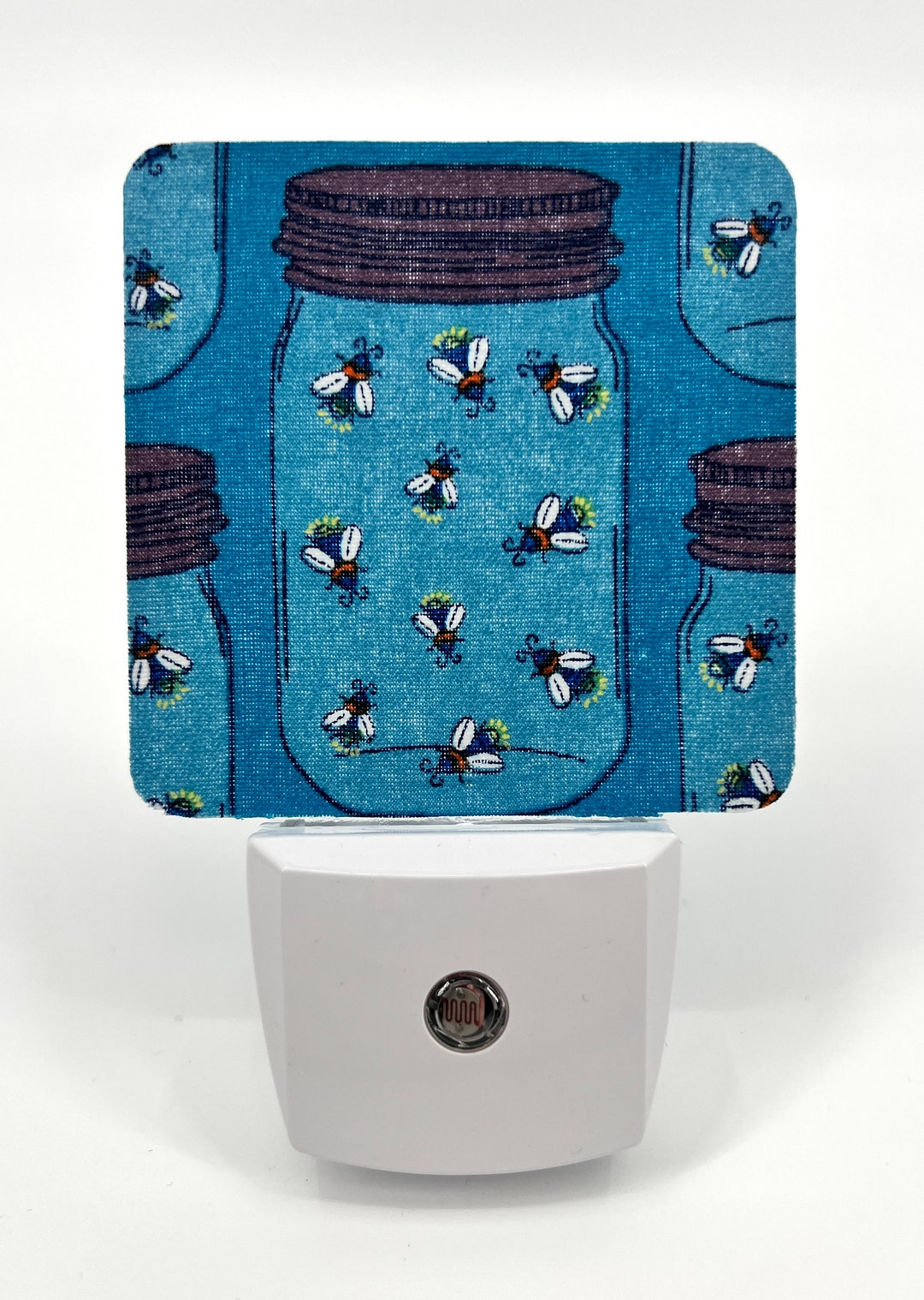Fireflies Night Light: Fabric Shade, Automatic LED Plug-in - Etsy