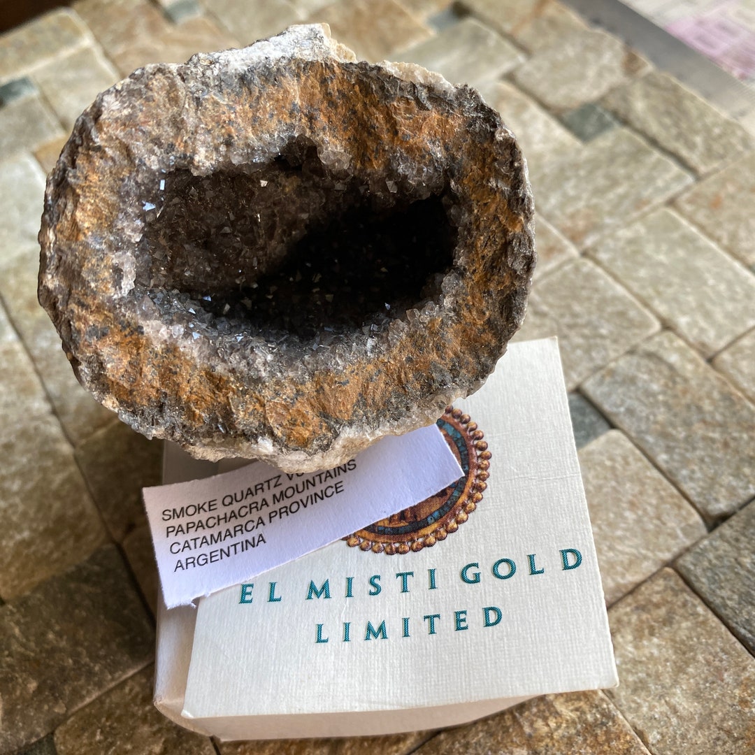 SMOKE QUARTZ VUG Unusual Specimen From Papachacra Mountains, Argentina ...