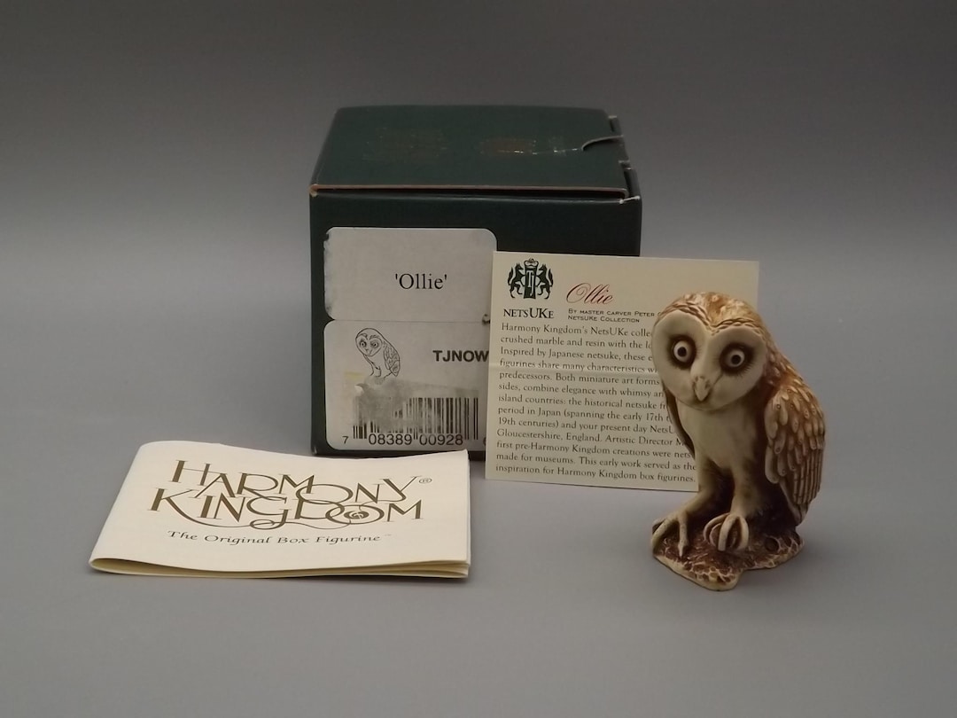 Harmony Kingdom 1999 "ollie" Netsuke Owl Figurine TJNOW With Original ...