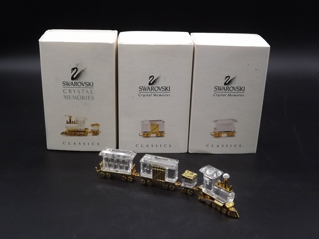 Vintage Swarovski Crystal Memories "4 Piece Train Set" Figurine ...