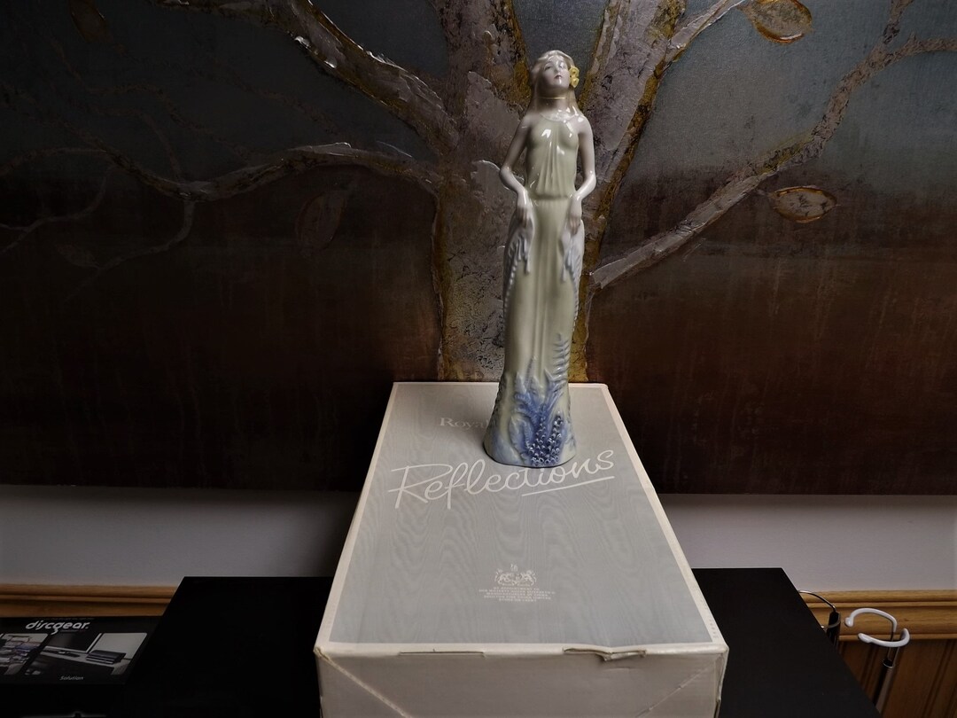 Vintage 1986 Royal Doulton Reflections Series "morning Glory" Figurine HN 3093. Young Lady in ...