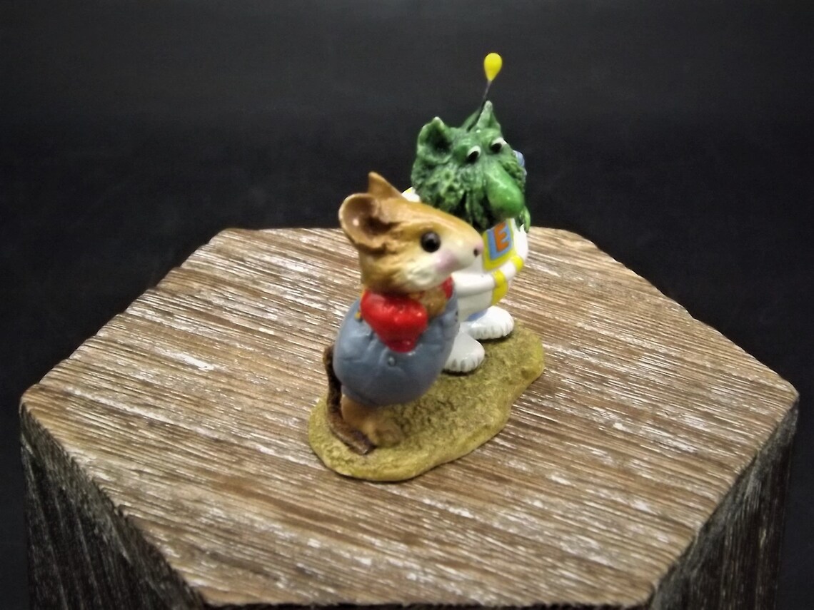 Vintage BK-01A Wee Forest Folk "tom & Eon" Hand Painted Mouse and Alien ...