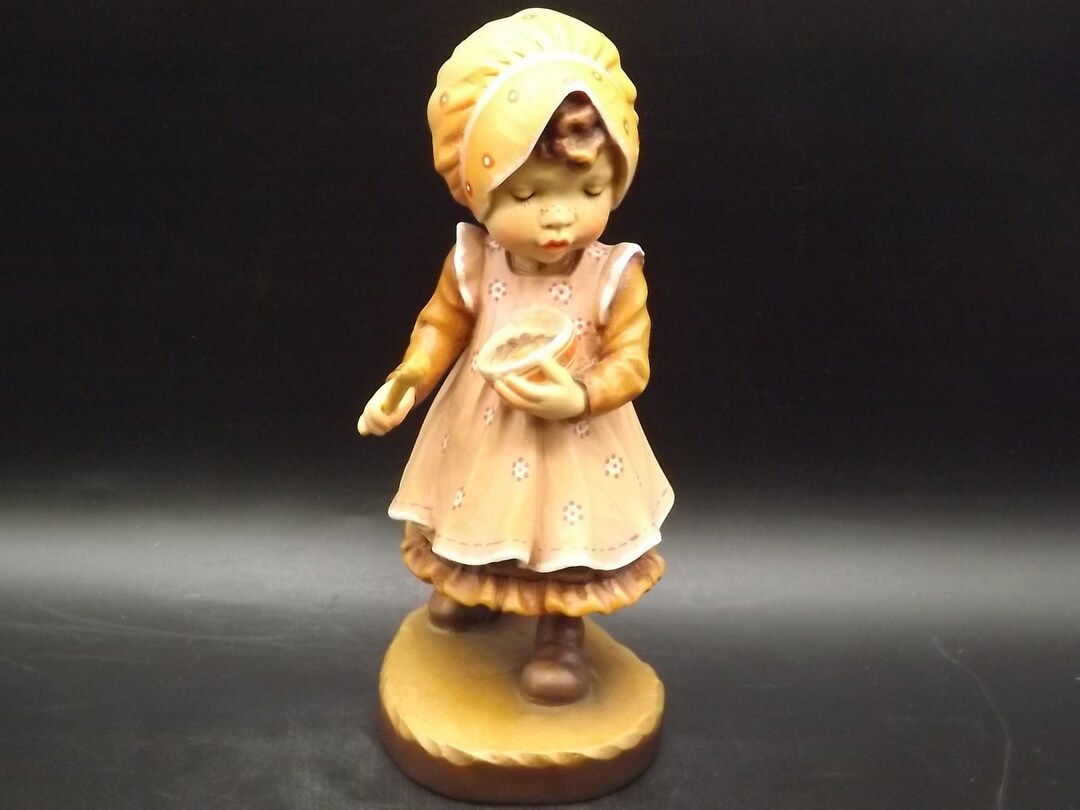 Vintage Anri ginger Snap Carved Wood Figurine. Designed by Sarah Kay ...
