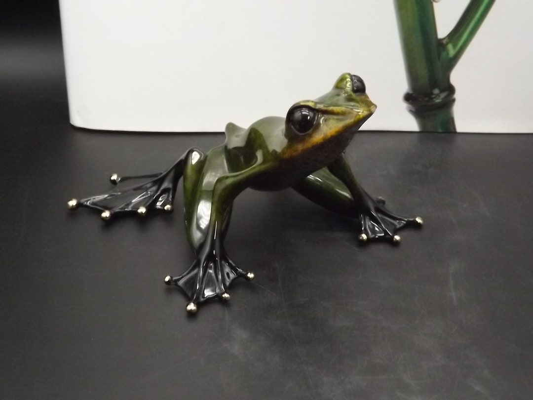 Vintage "frogman" Tim Cotterill "emerald" Frog. Hand Painted and ...