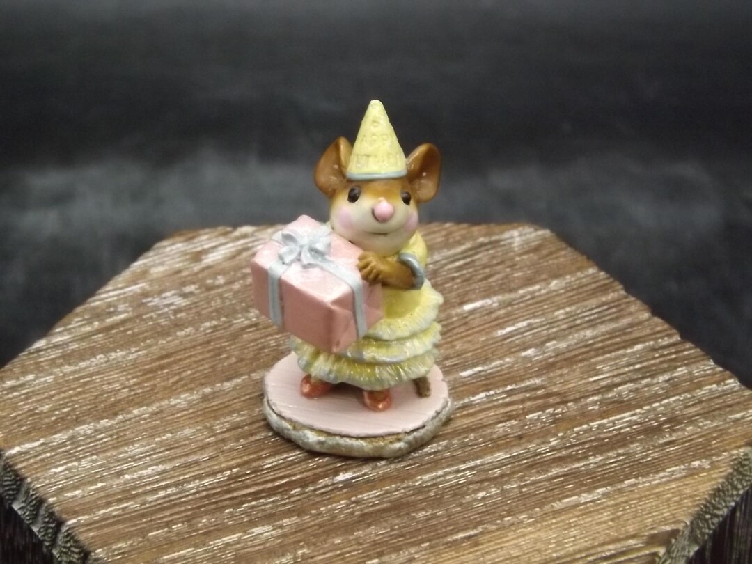 Rare Vintage 2002 M-224 Wee Forest Folk "party Girl" Hand Painted Mouse ...