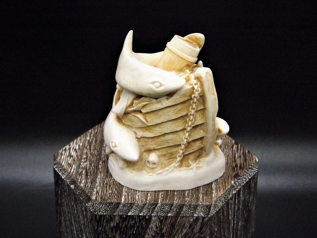 Harmony Kingdom "tin Cat" Sharks Near a Shipwreck Treasure Jest ...