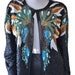 Sequin Jacket Vintage Peacock Design Heavily Beaded. - Etsy