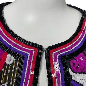 Statement Piece, Rare Collector’s Item. Sequin, Beaded Rainbow Vintage Bomber Jacket - Etsy
