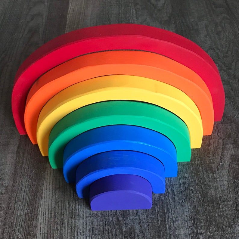 Wooden Rainbow Stacker - Etsy