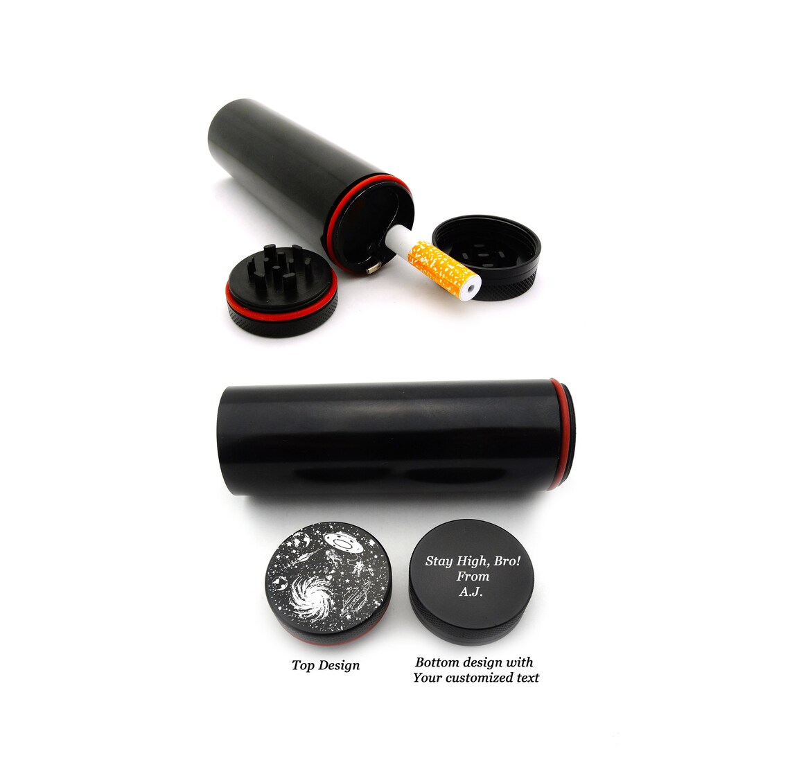 One Hitter Dugout Custom Engraved and Personalized Black - Etsy