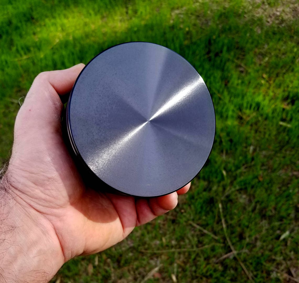 Large 100 Mm 4 Largest Herb Grinder Black Anodized - Etsy
