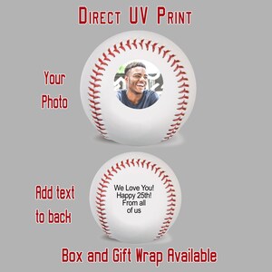 Personalized Photo Baseball With Custom Text, Custom Baseball Player ...