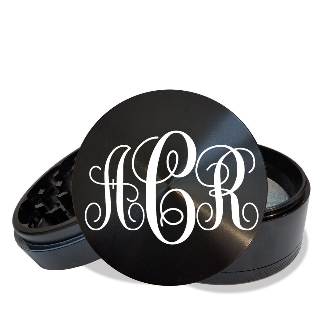 White Custom Monogram Grinder for Women, Large 100 Mm 4" Herb Grinder ...