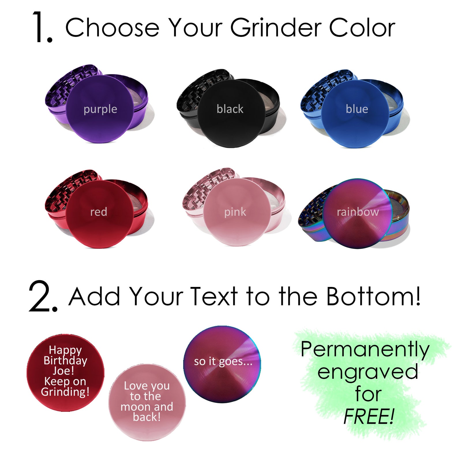 Skull Marijuana Leaf Gun Logo UV Printed 4 Piece Gun Metal - Etsy