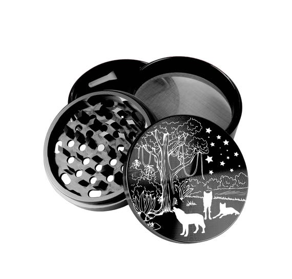 Large 100 Mm 4 Inch Largest Herb Grinder Black Anodized | Etsy