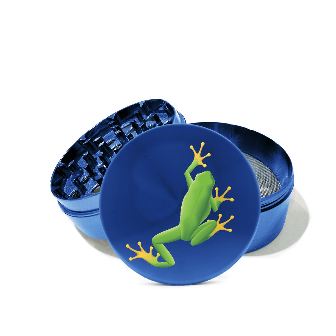 Green Frog Animal UV Printed 4 Piece Airplane Grade Aluminum Herb ...