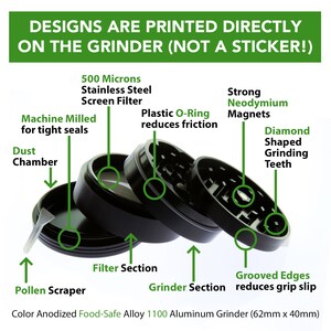 Wild Sunflower, Laser Engraved Grinder, Metal Herb Grinder With Catcher ...