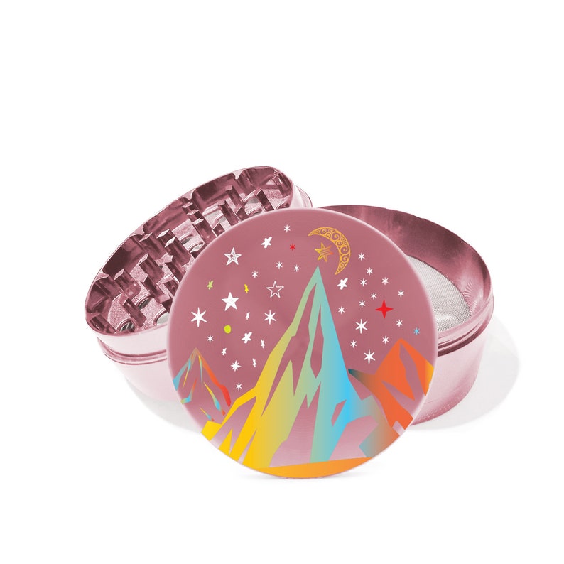 Star Sky Mountain Grinder, 4 Piece Grinder Herb With Catcher Set, Free ...